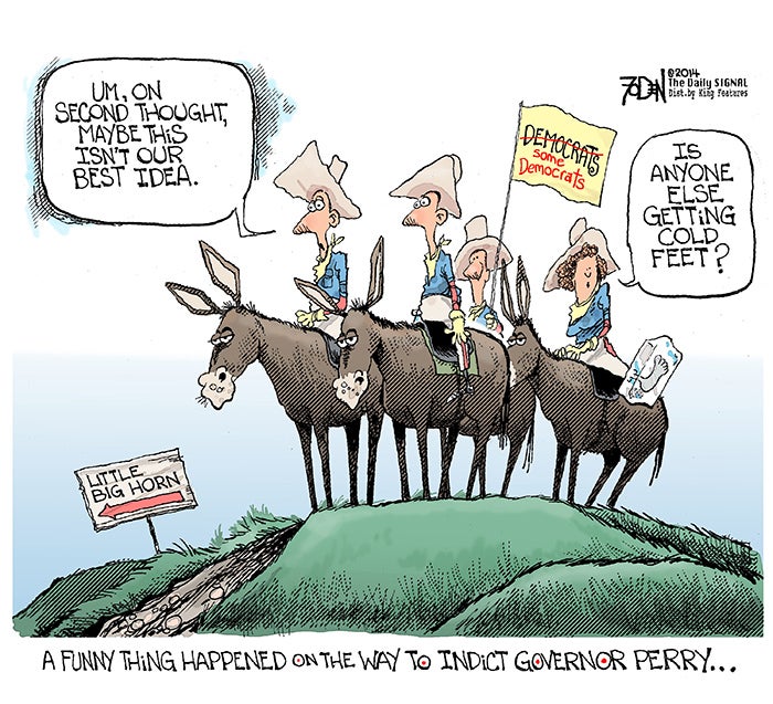 Cartoon: Democrats React to Rick Perry's Indictment