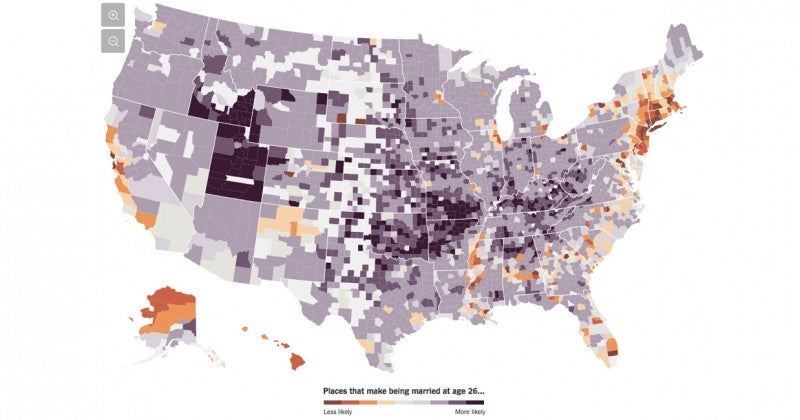 Interactive Map Contains Clues About Marriage in Your Hometown