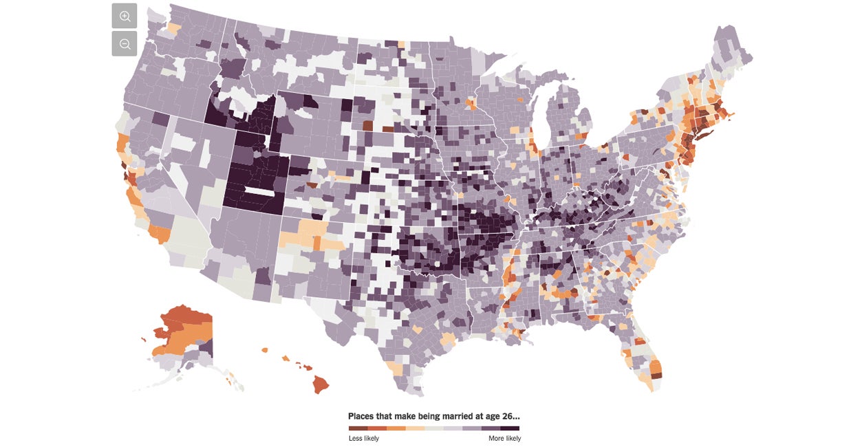 Interactive Map Contains Clues About Marriage in Your Hometown