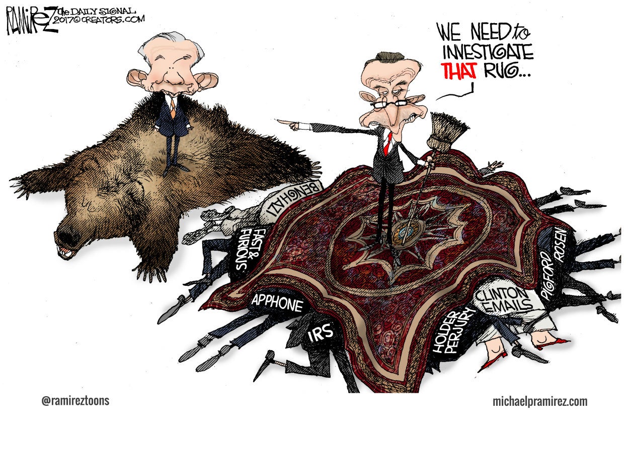 Cartoon: Schumer the Scandal Sweeper