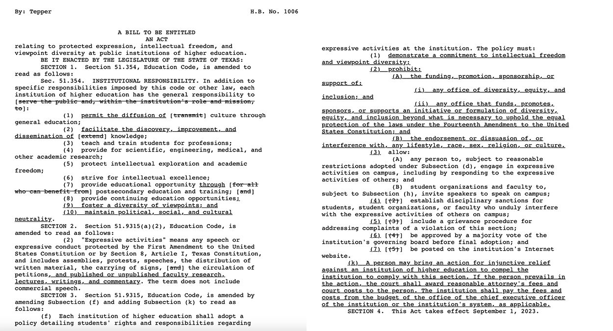 Texas Legislation Strikes Back Against University-Backed Discrimination