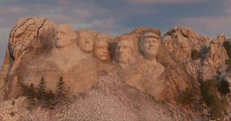 Heritage Ad Puts Trump on Mount Rushmore