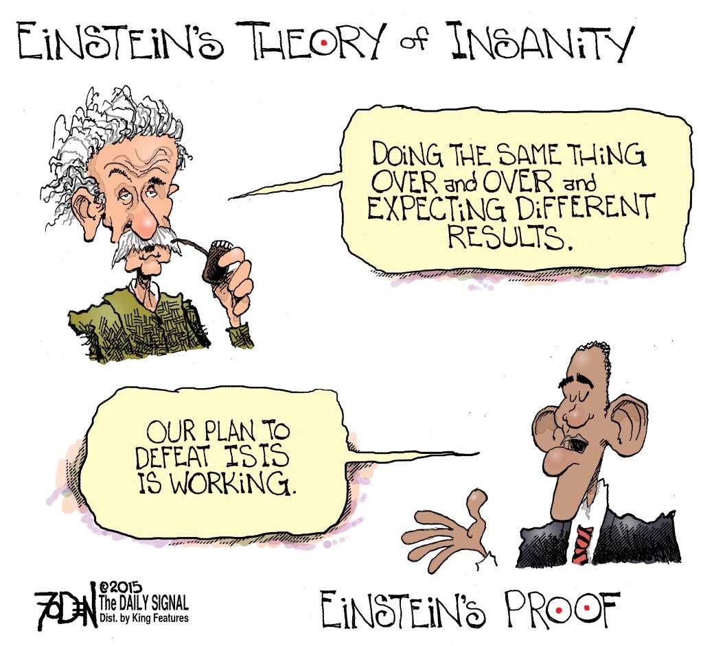 Cartoon: Einstein's Theory of Insanity