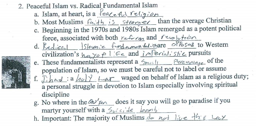 Mom Bucks Lesson That Muslims More Devout Than Christians