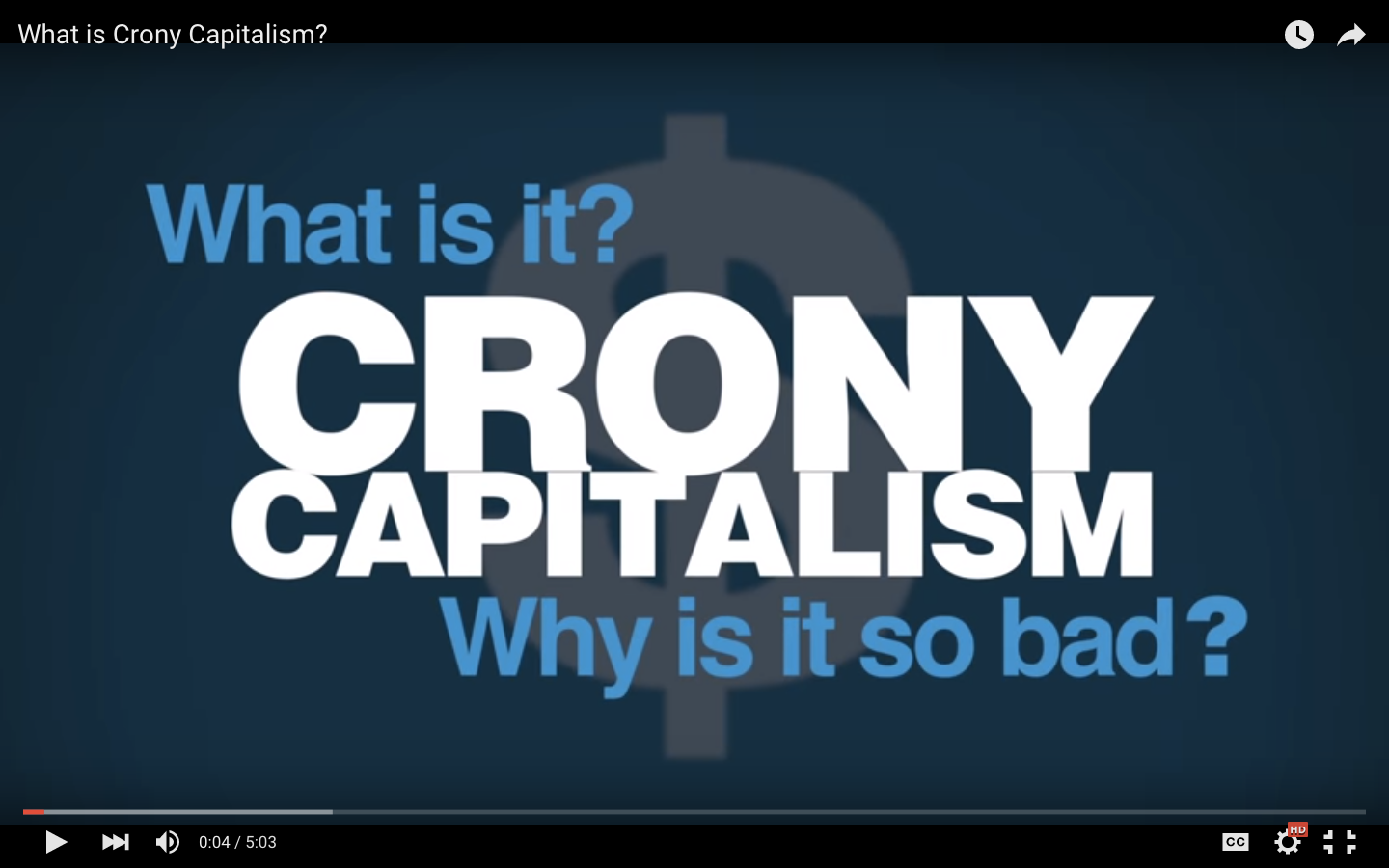 Crony Capitalism, Explained