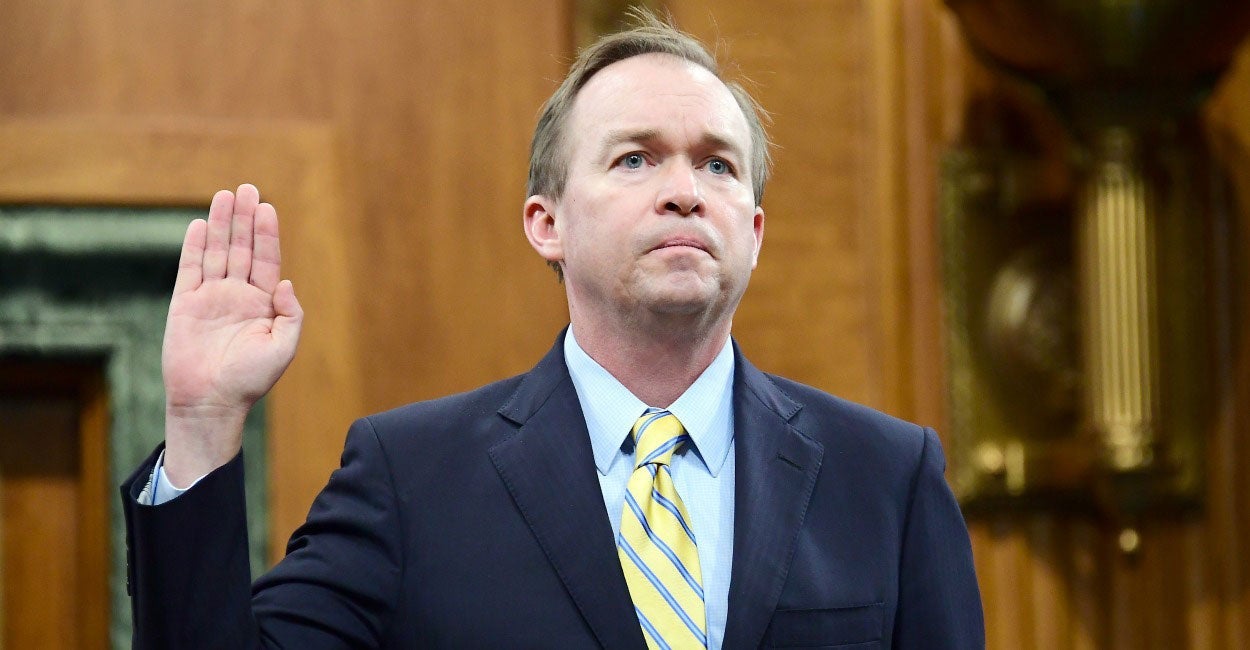 Mick Mulvaney Is Now Trump’s OMB Director